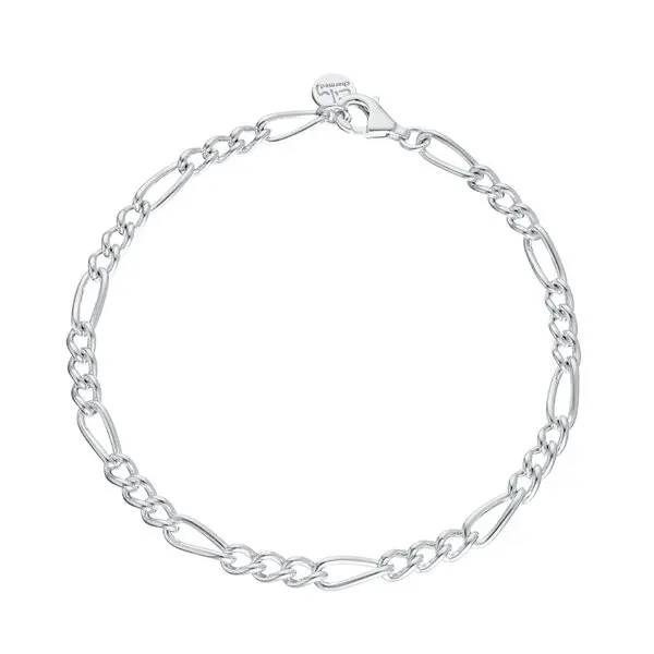 LILY CHARMED Sterling Large Linked Figaro Charm Bracelet - Silver