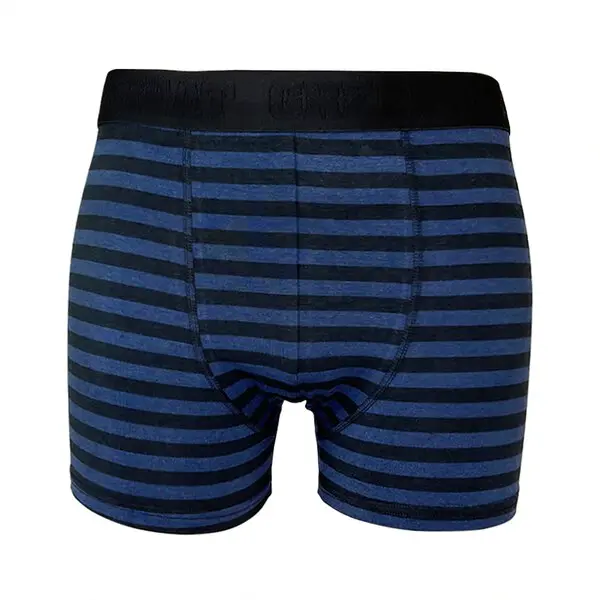 GREENTREAT Black / Blue Boxers, Stripe Black Navy - Black/blue