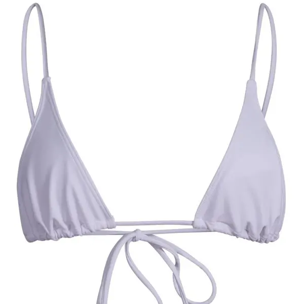 MINIMALE ANIMALE Sacred Tie Back Tassel Bikini Top - White