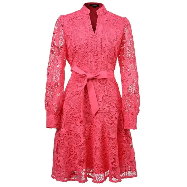 SMART AND JOY All-lace Long Sleeve Mini Dress