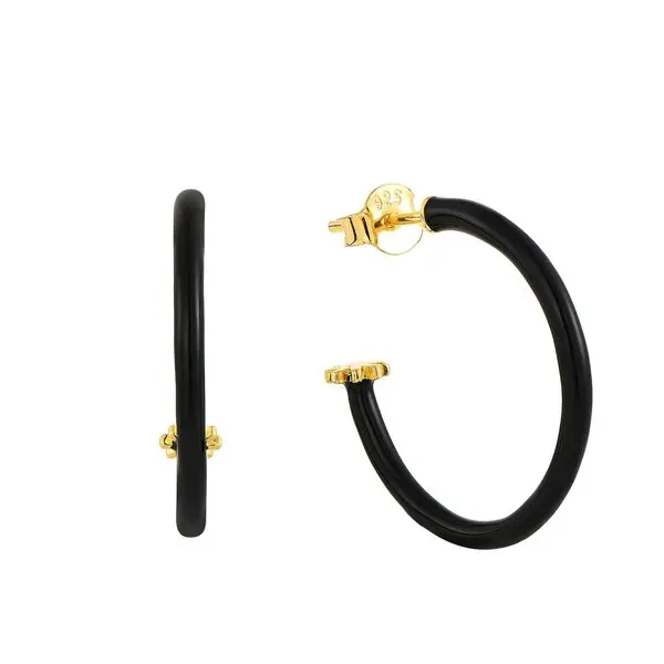 PINNOLE Hoop Earrings - Black