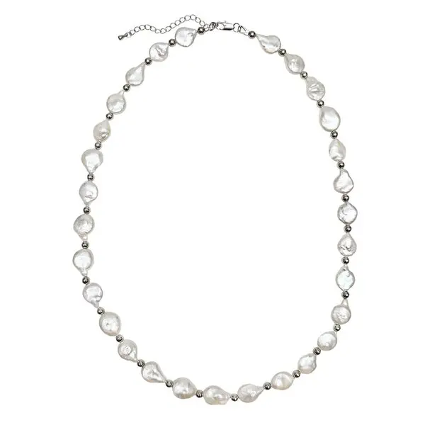 FARRA Irregular Freshwater Pearl Necklace - White