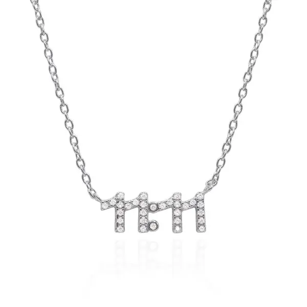 LUNA CHARLES Ezra 11:11 Necklace - Silver