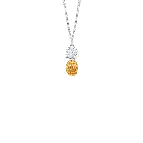 TRUE ROCKS Mini Pineapple Pendant Necklace - Silver