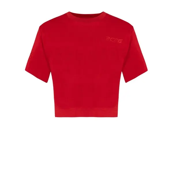 PCFG Shoulder Padded T-shirt With Embroidery