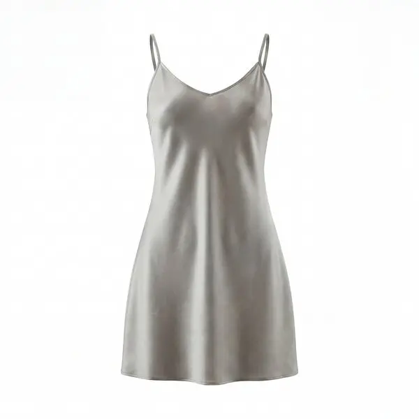 VIMISSIA Mini Silk Slip Dress - Grey