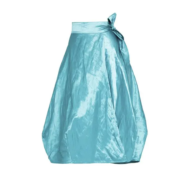 BIANCA POPP Wrapped Knee-length Skirt - Blue