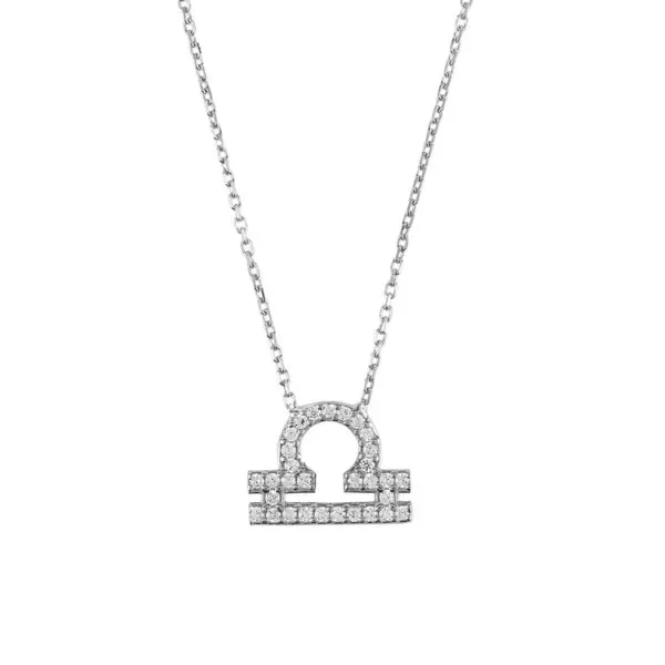LATELITA Zodiac Star Sign Libra Pendant Necklace - Silver