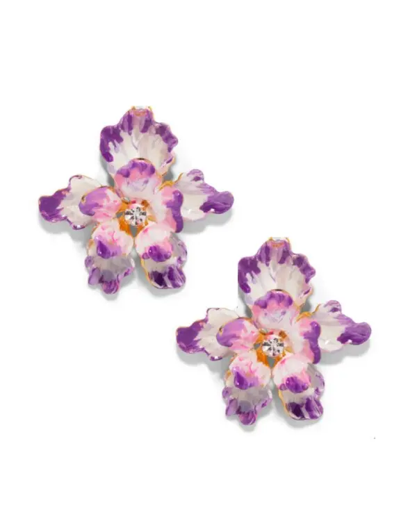 THE PINK REEF Paris Stud Earrings - Purple
