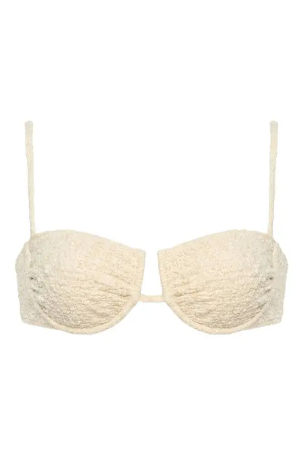 MONTCE Amalia Texture Bikini Top - Yellow