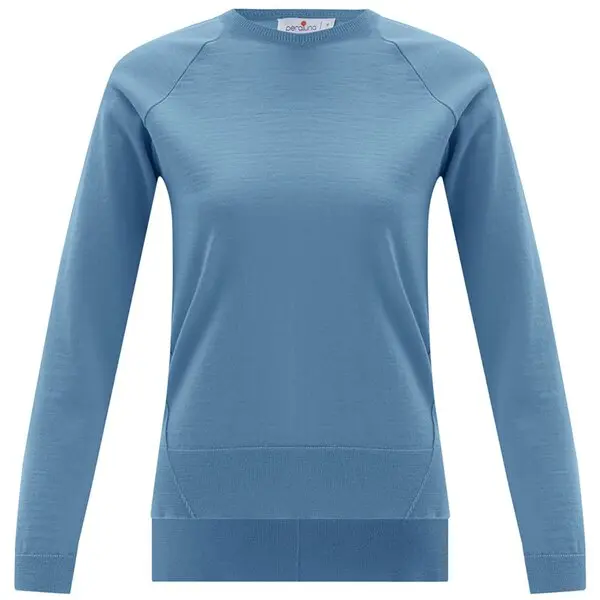 PERALUNA Asymmetric Pullover With Slit Detail - Blue