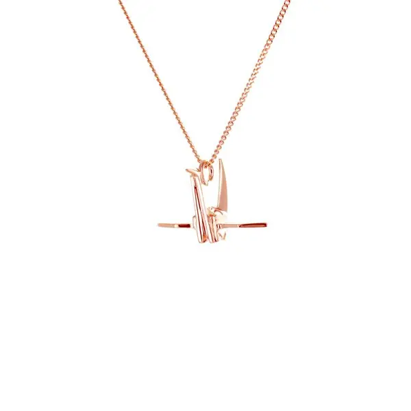 ORIGAMI JEWELLERY Mini Crane Necklace - Rose Gold