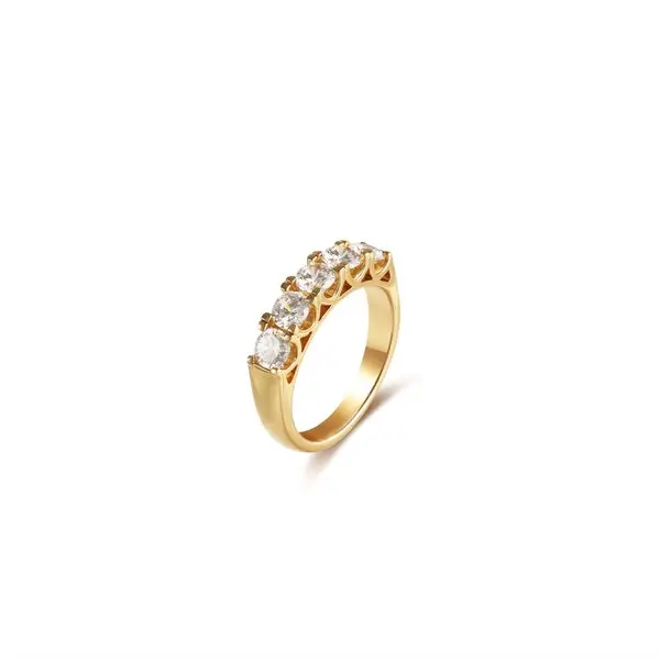 RETRO CHIC Aurelia Tennis Ring - Gold/white
