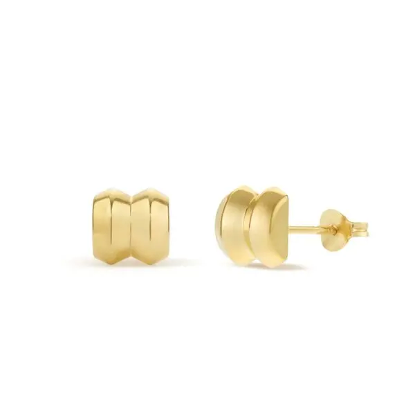 DINNY HALL Iceni Warrior Stud Earrings - Gold/yellow