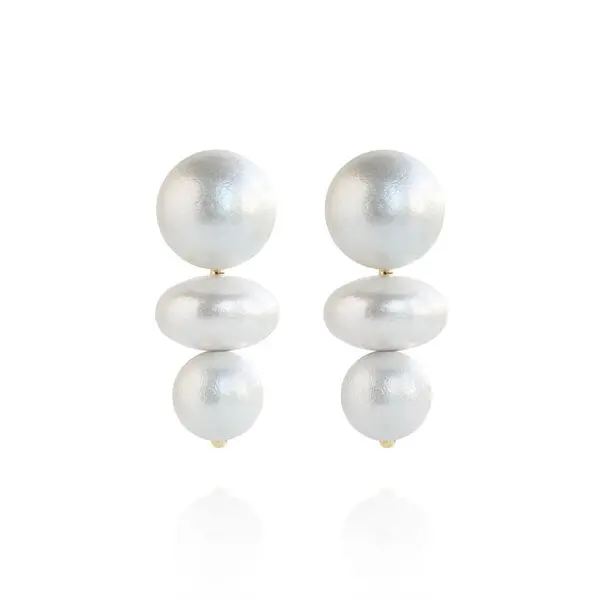 SAULE LABEL Nola Heron Earrings - White