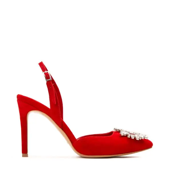 GINISSIMA Alice Crystal Brooch Slingback