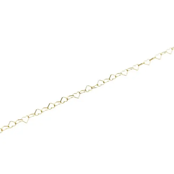 SPERO LONDON Love Heart Sterling Silver Chain Bracelet - Gold