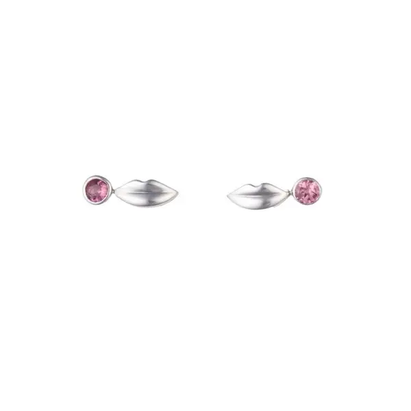 INARI JEWELLERY Chérie Drops Earrings In Pink Tourmaline & Sterling Silver - Pink/silver