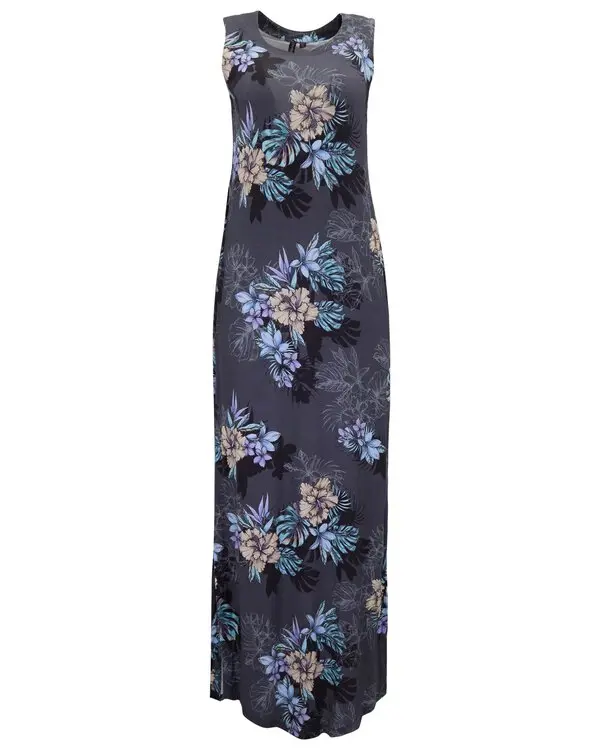 LORDS OF HARLECH Trudy Exotic Floral Midi Dress - Black