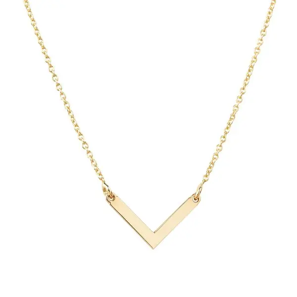GALER 14k Yellow Angle Anklet - Gold/yellow