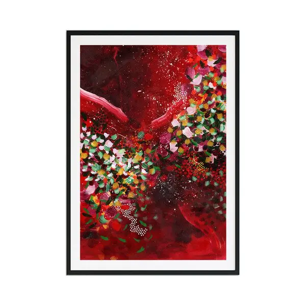 Jessica Slack Studio Autumn Leaves Falling Down Like Pieces Into Place, Print - Red