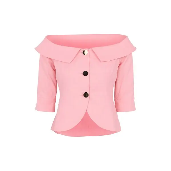 ZETAYE Celeste Linen Cotton Blazer - Pink