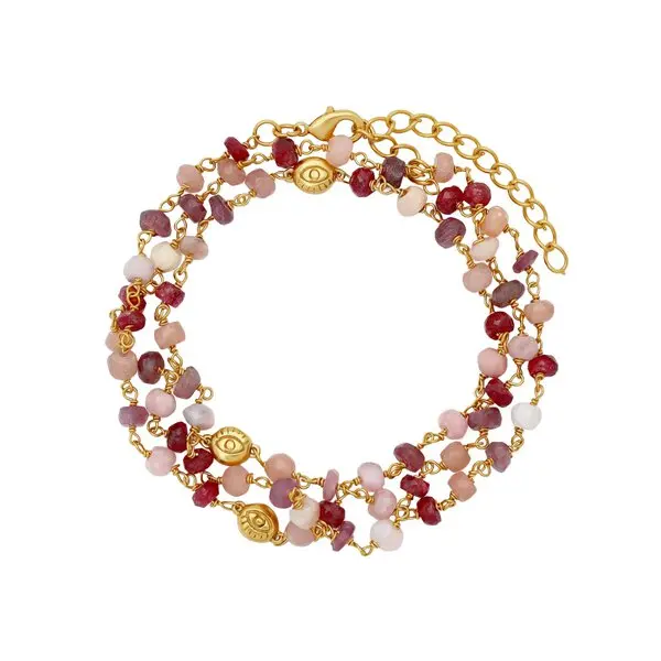 KARMA AND LUCK Abundant Grace Multi-stone Wrap Bracelet - Gold