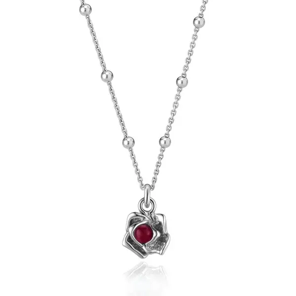 UNALOE Magnifica Ruby Necklace In Sterling Silver - Silver/red
