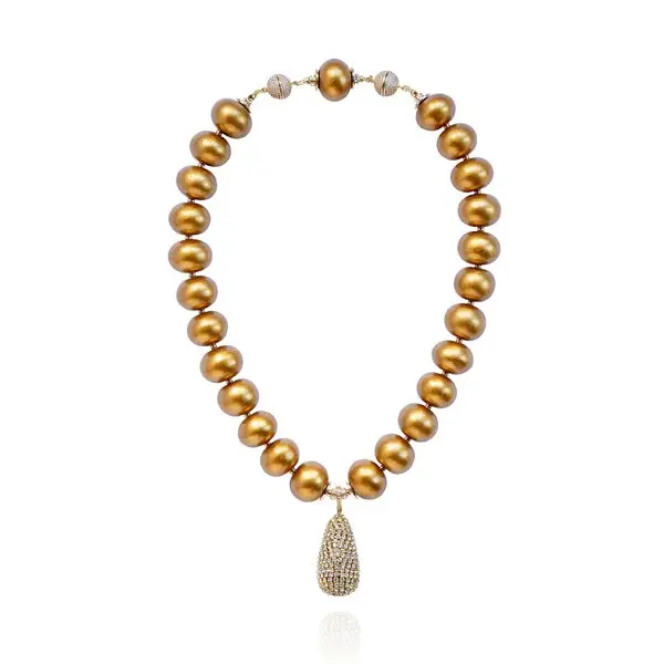 SAULE LABEL Serafina Necklace In Golden Dusk - Gold