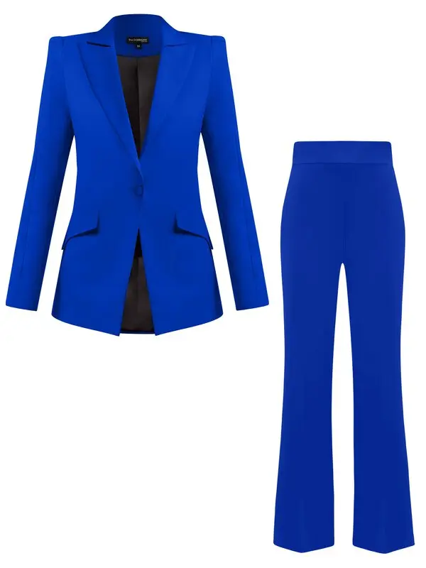 TIA DORRAINE Blazer And Trousers Set - Blue