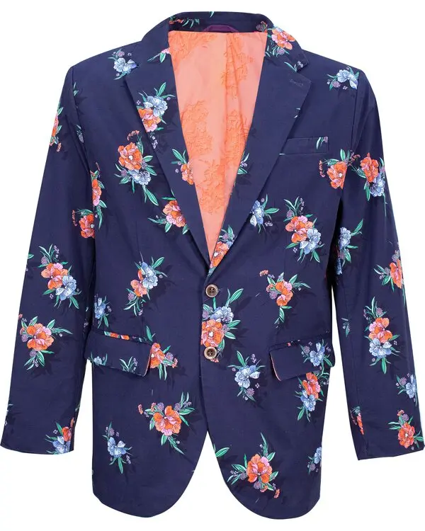 LORDS OF HARLECH Hadrian Oxford Harmony Blazer Navy - Blue