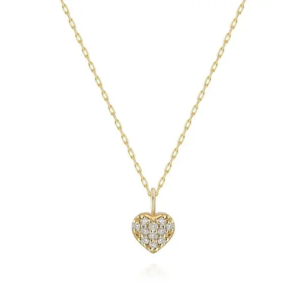 LINYA JEWELLERY Real Heart Pendant Necklace - Gold