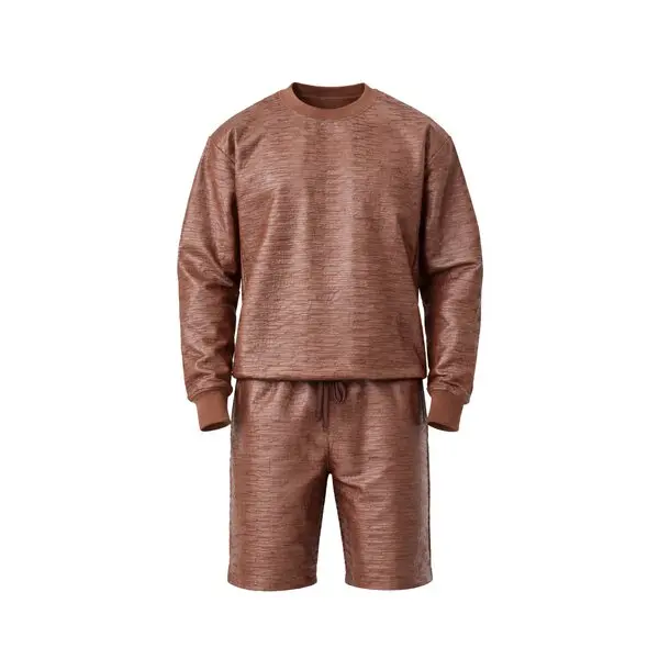MAUI X LOLITA Vegan Leather Shorts Set - Brown