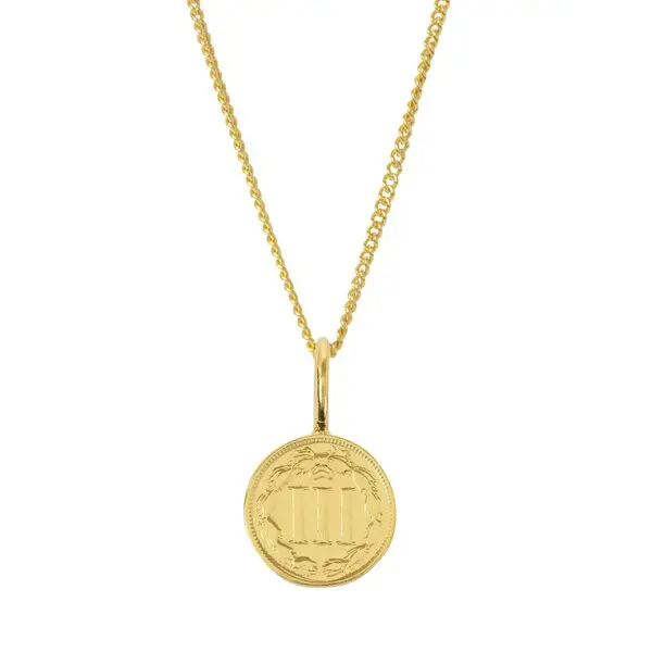 KATIE MULLALLY American Coin & Chain Necklace - Gold