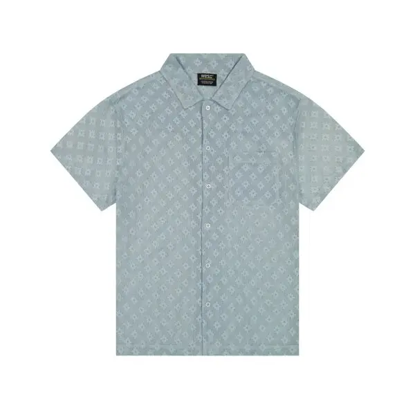 WESC Mesh Camper Shirt Sky - Blue