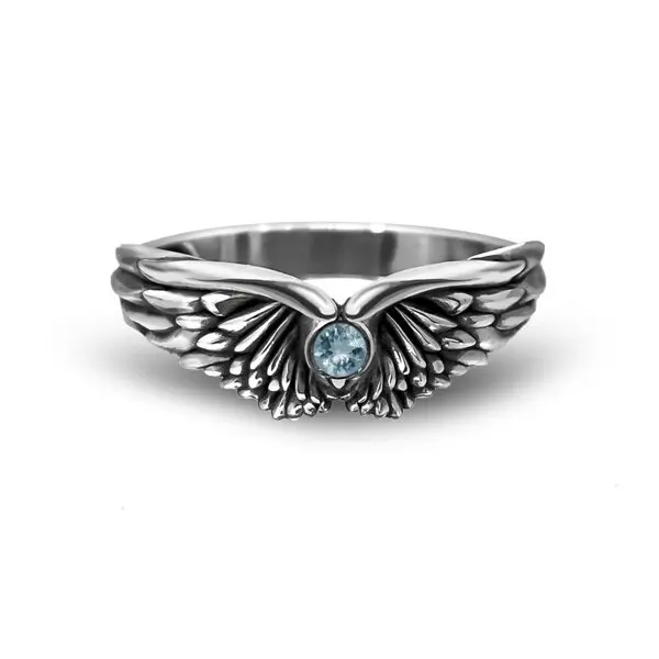 PERRY GARGANO Angel Wing Sterling Ring - Silver