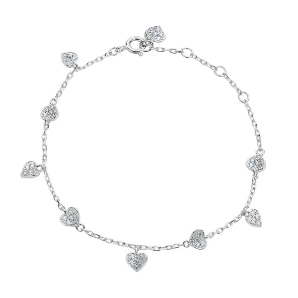 BLOOMTINE | EARTH ANGEL HQ Heart Bracelet In Sterling - Silver
