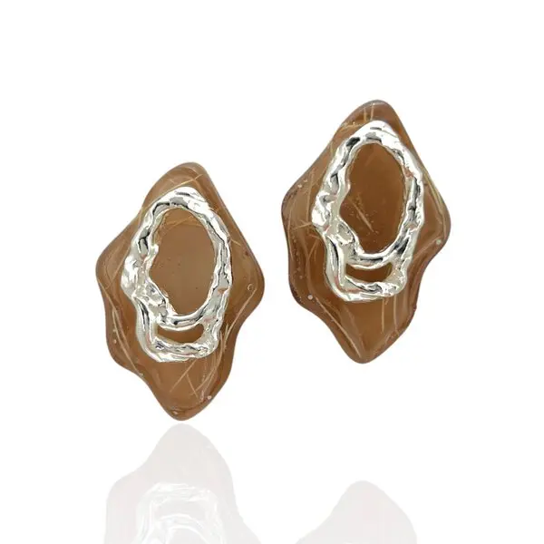 BIO-TRIMMINGS Pascal Statement Earrings - Brown