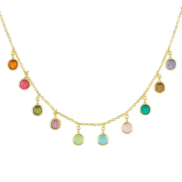 LATELITA Florence Multi Stone Necklace - Gold