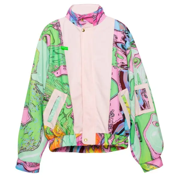 PALOMA LIRA Printed Oversized Bomber Jacket - Pink