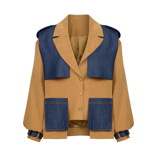 MAYAMU Alta Jacket With Detachable Denim Vest