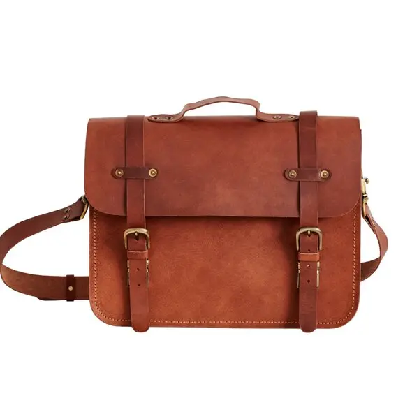VIDA VIDA 15-inch Leather Laptop Bag - Brown