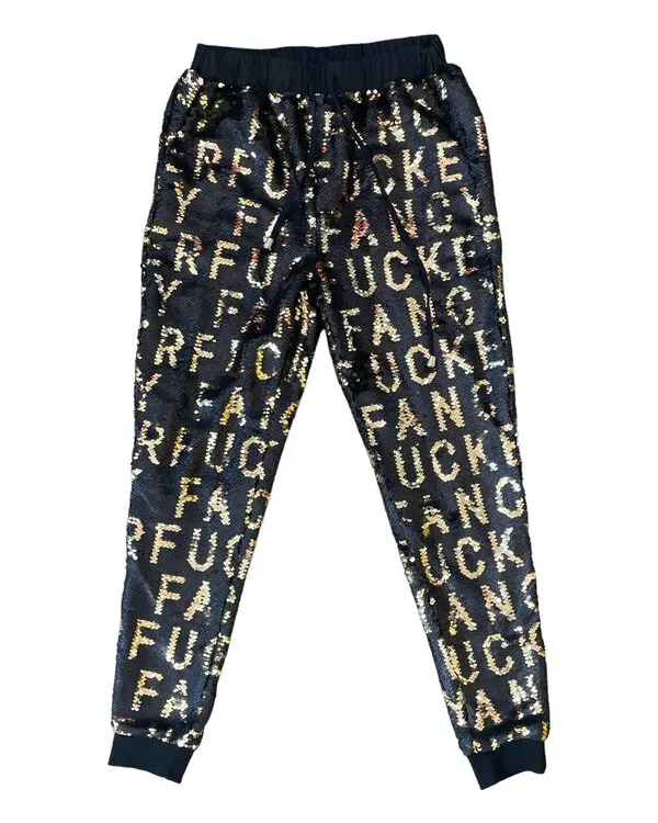 ANY OLD IRON Sequined Joggers - Black