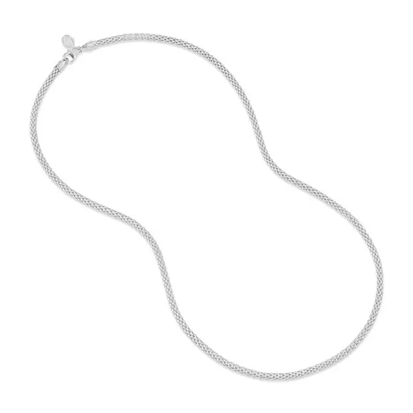 DOWER & HALL Popcorn Chain Necklace In Sterling - Silver