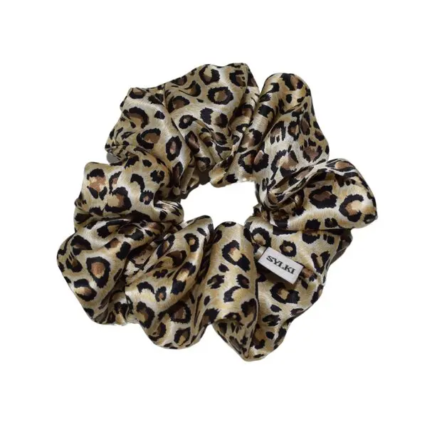 SYLKI Leopard Print Silk Scrunchie