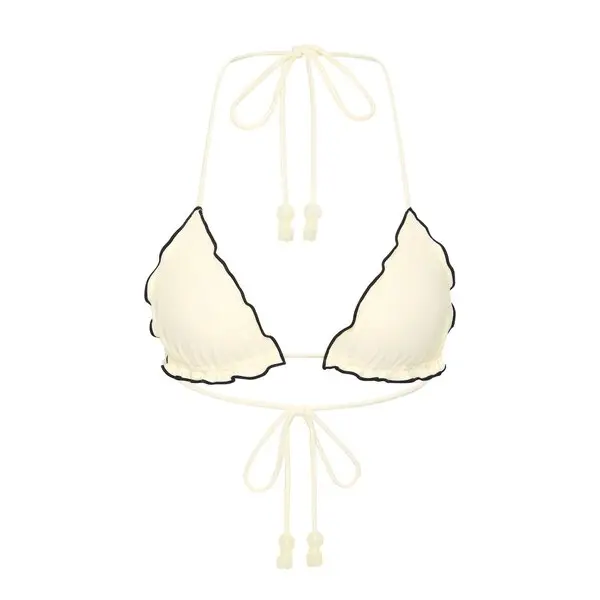 AURA MARIS Perla Triangle Bikini Top - White