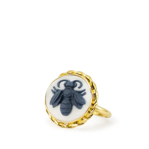 VINTOUCH ITALY Bee Cameo Ring - White