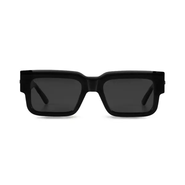 THE AVANTGUARD Vetiver Midnight Gloss Square Sunglasses - Black