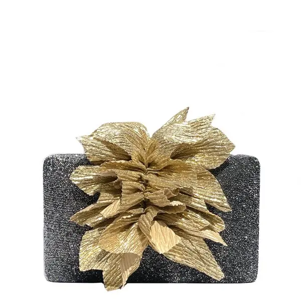 SIMITRI Goldie Angel Clutch - Gold/black