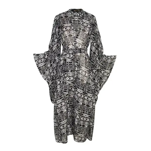 JENNAFER GRACE Octavia Kimono - Black/white